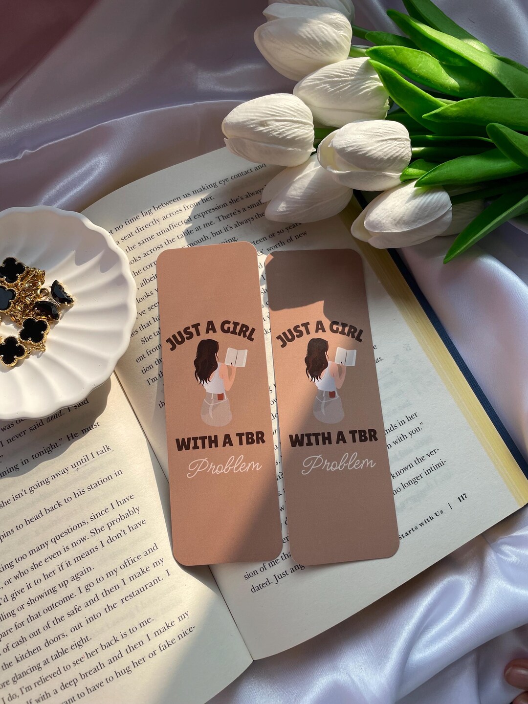 TBR Bookmarks - Just a Girl With a TBR Problem Bookmark | Cute Bookmark ...