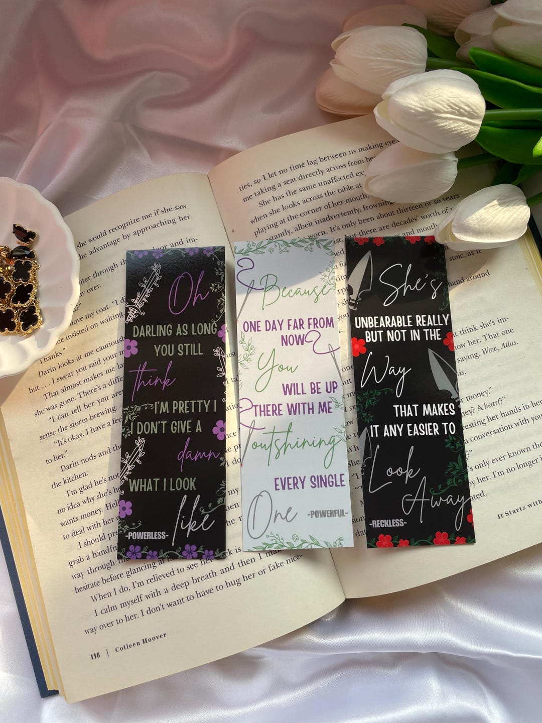 The Powerless Series Bookmarks - Powerless Bookmark | Powerful Bookmark | Reckless Bookmark ...