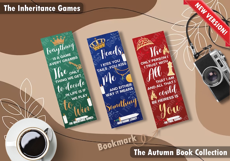 The Inheritance Games Bookmarks the Inheritance Games the Hawthorne ...