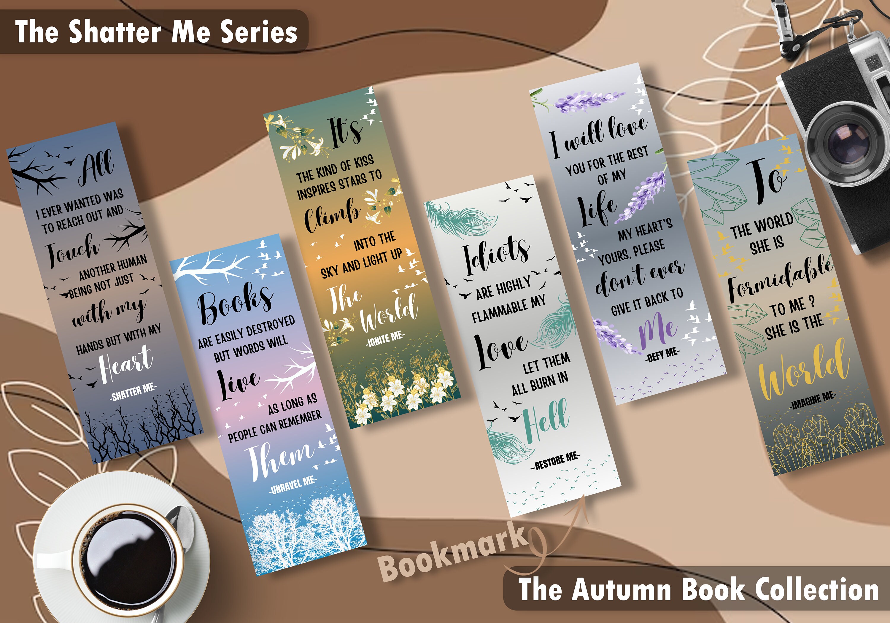 Shatter Me Series Bookmarks Shatter Me Ignite Me Tahereh - Etsy UK