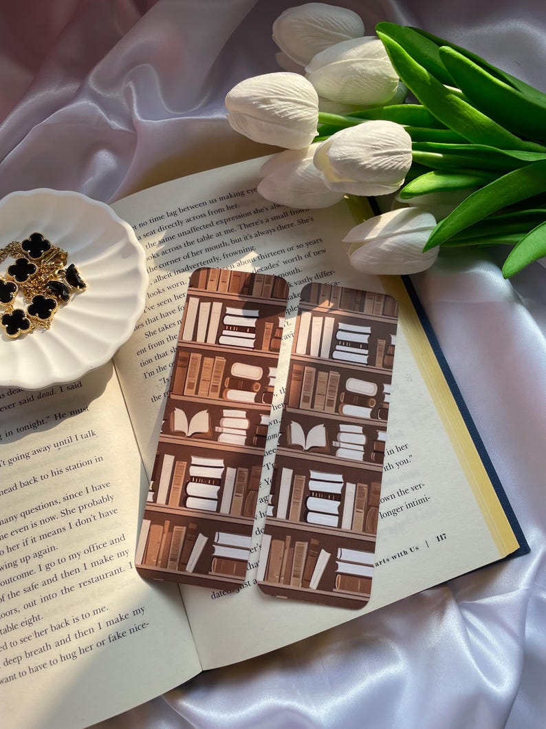 Bookshelf Design Bookmark | Aesthetic Bookmark | Cute Bookmark ...