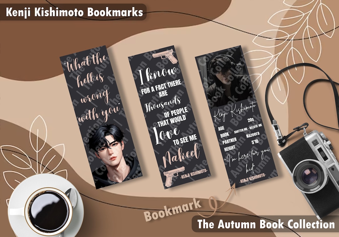 Kenji Kishimoto Bookmarks - Shatter Me Bookmarks | Booktok | Booktok ...