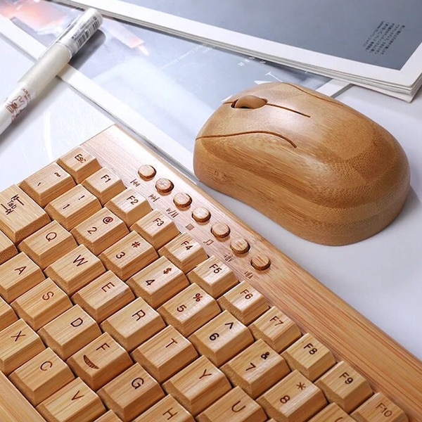 Wooden Keyboard - Etsy
