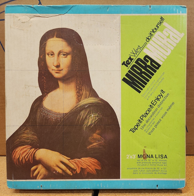 Vintage Mona Lisa 2' X 3' Mirror Mural (tex-west Mirramural) - Etsy