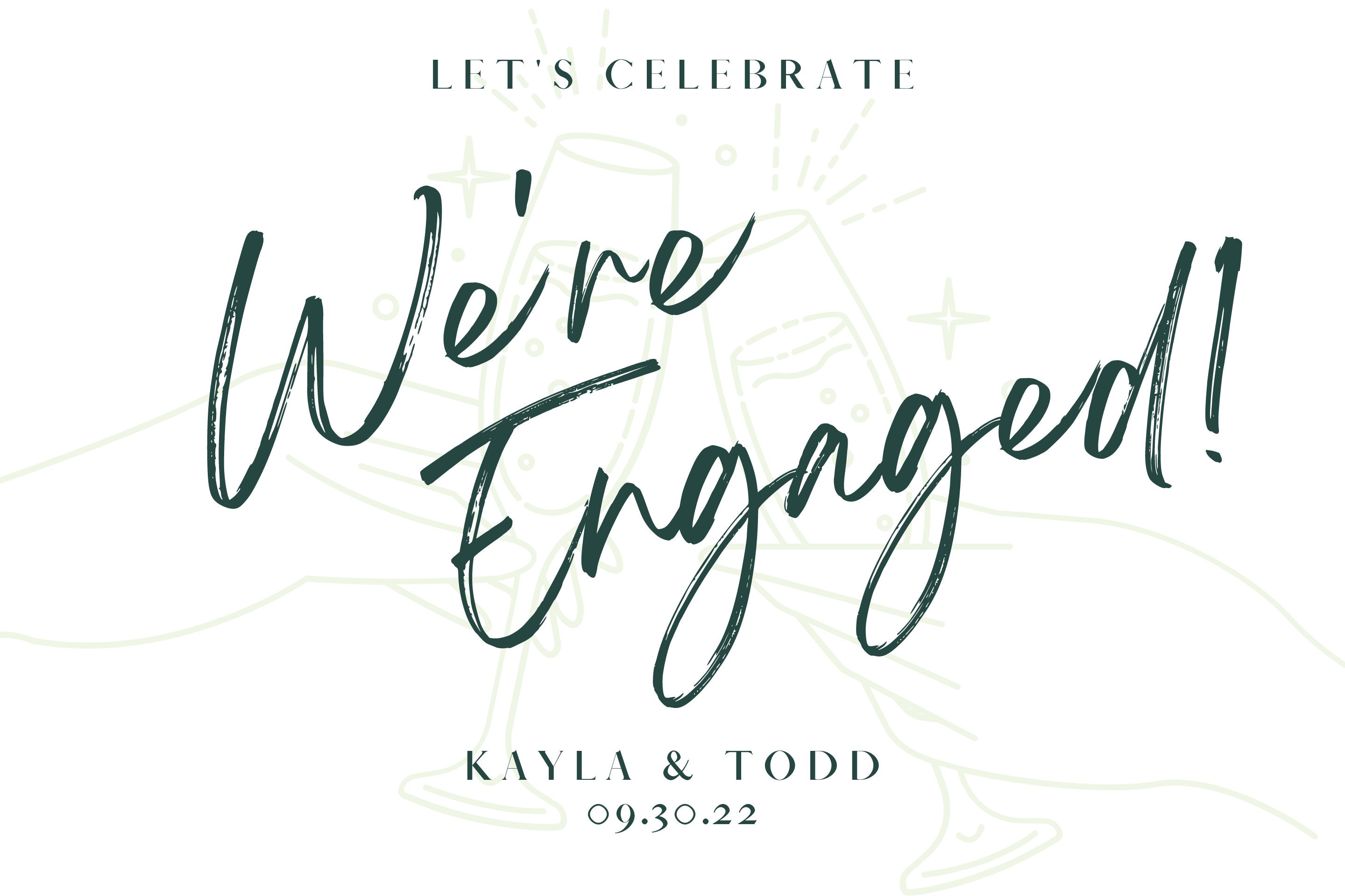 Customizable We're Engaged Welcome Sign Custom Engagement - Etsy