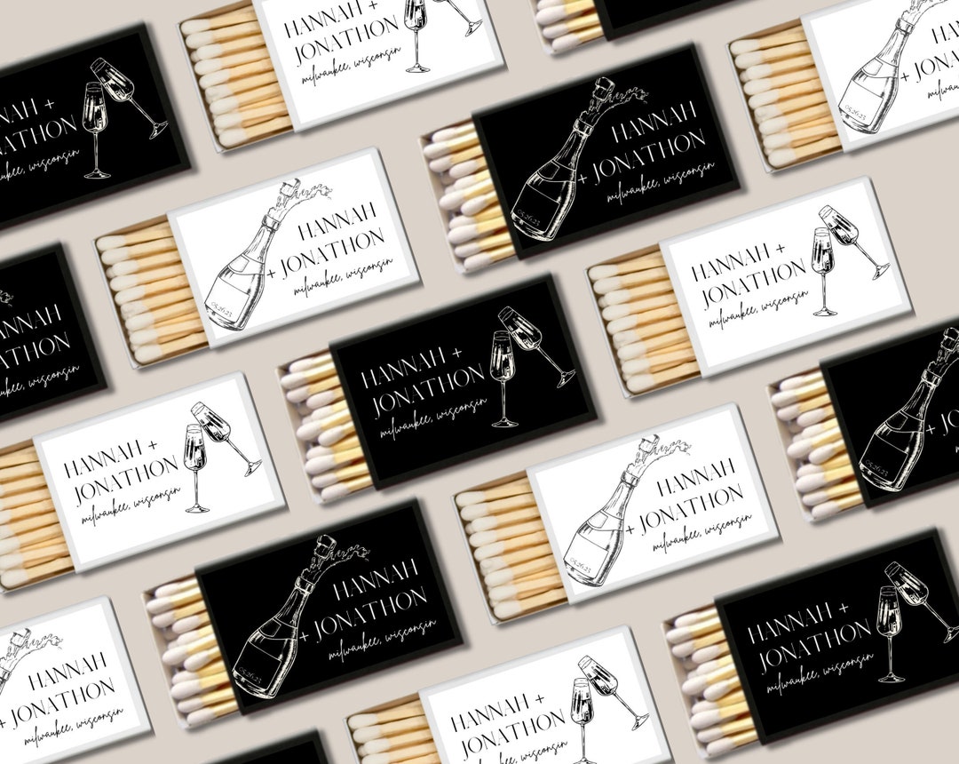 CHEERS Personalized Matchboxes, Custom Wedding Favors, Custom Matches ...