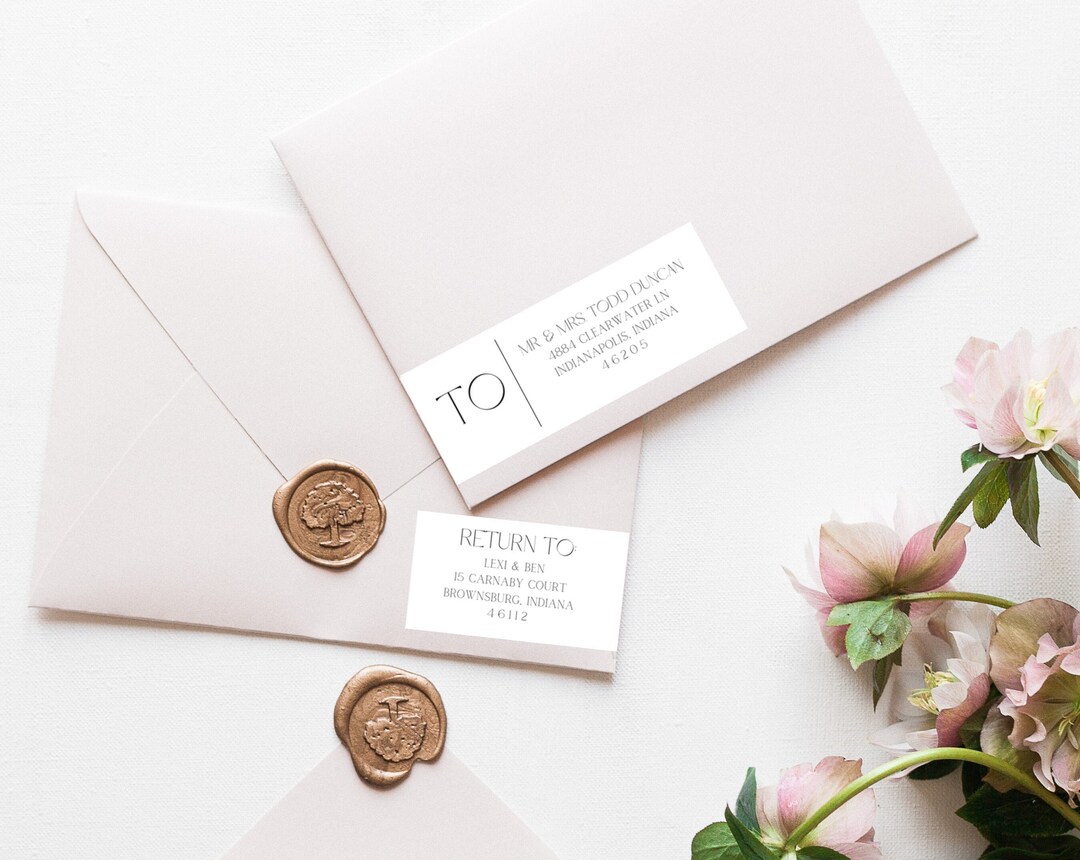 Wrap Around Address Label, Customize Address Label, Wrap Around Return ...