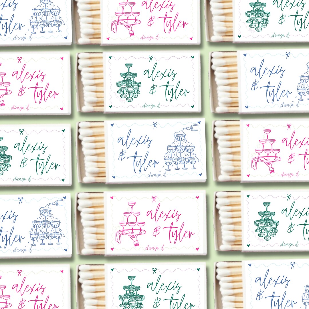 Whimsical Personalized Matchboxes, Custom Wedding Matchboxes, Custom ...