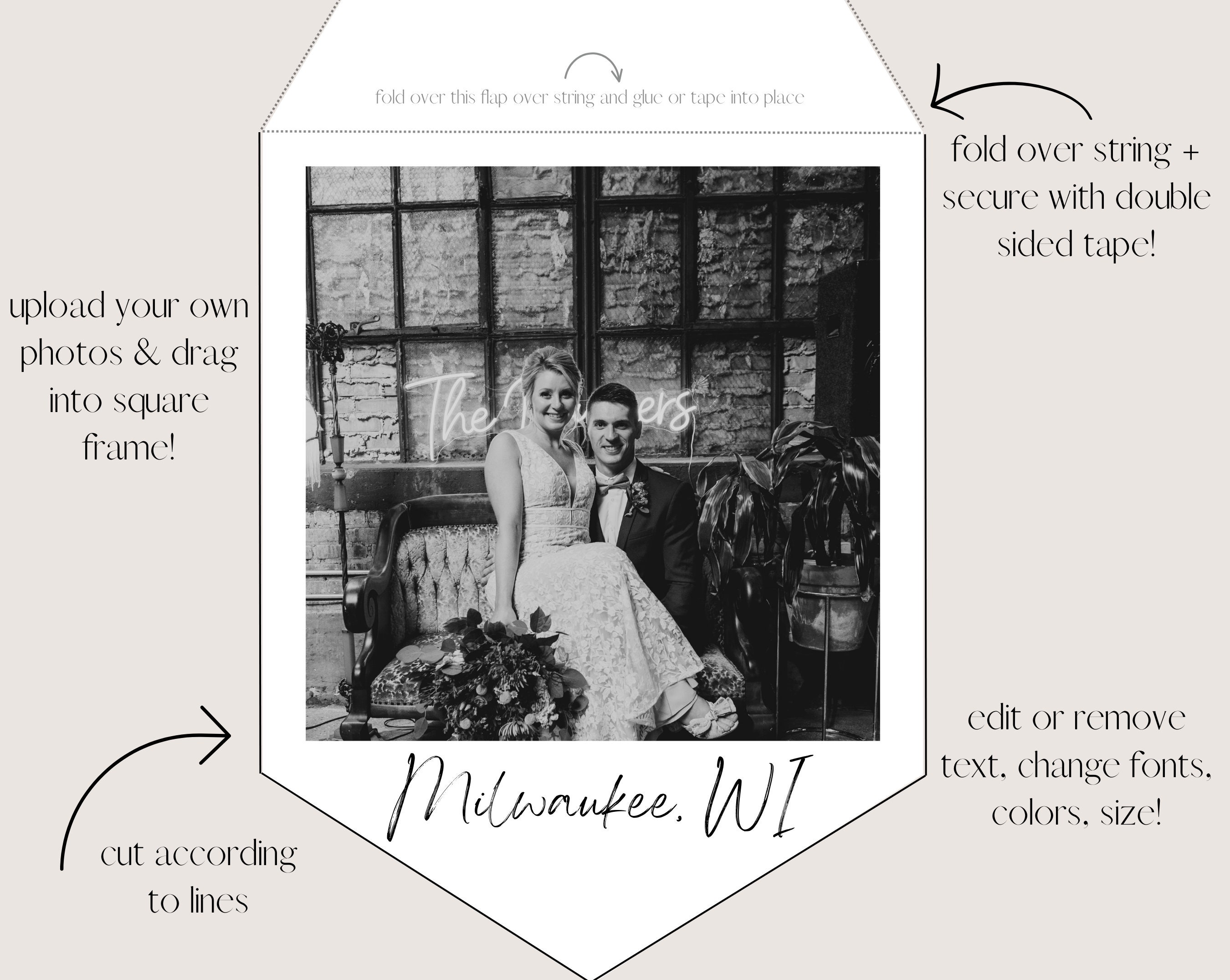 Personalized Photo Banner Custom Photo Banner Pennant - Etsy