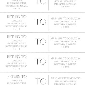 Wrap Around Address Label, Customize Address Label, Wrap Around Return ...