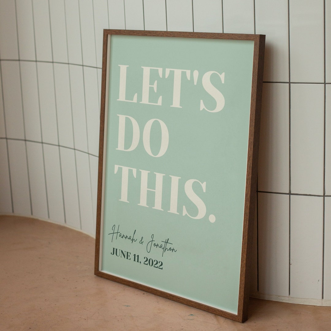Customizable Let's Do This Wedding Welcome Sign, Customizable Welcome ...