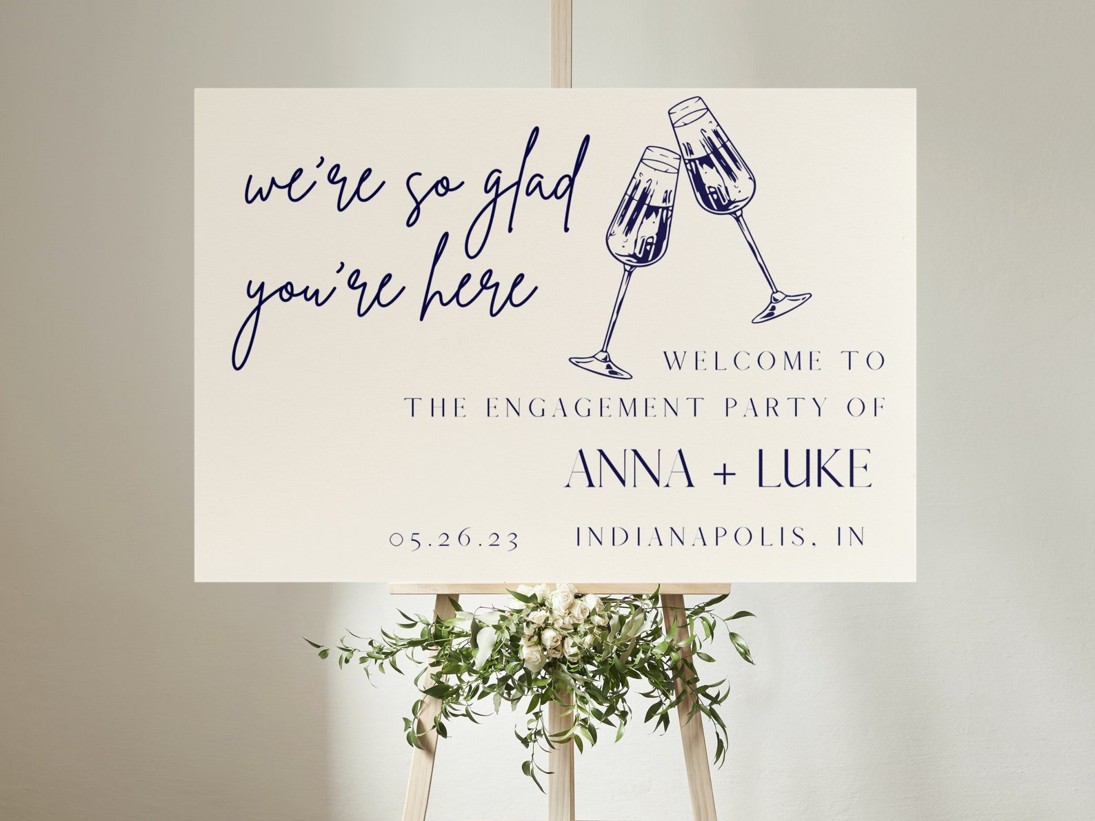 Customizable Engagement Party Welcome Sign Customizable - Etsy