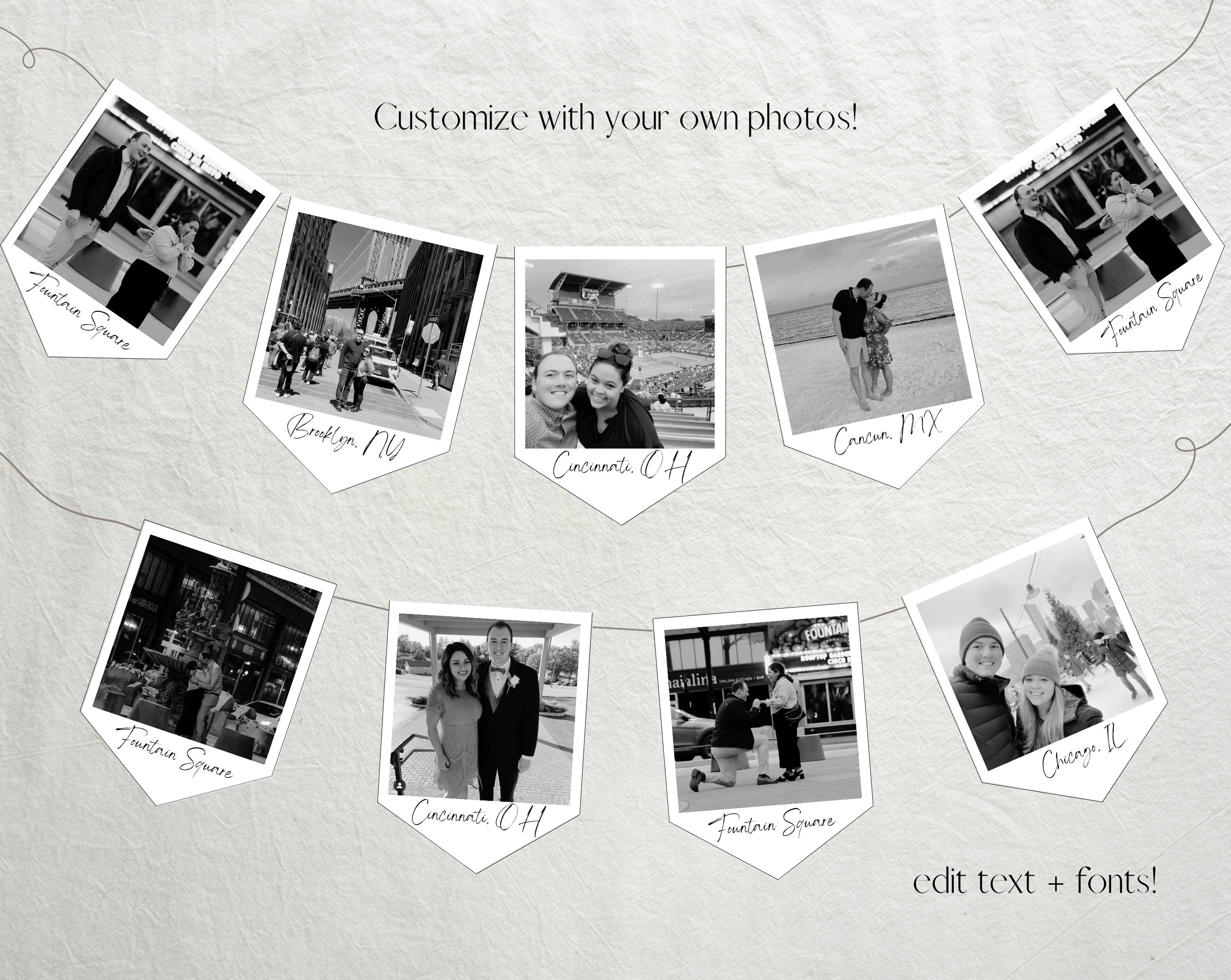 Personalized Photo Banner Custom Photo Banner Pennant - Etsy