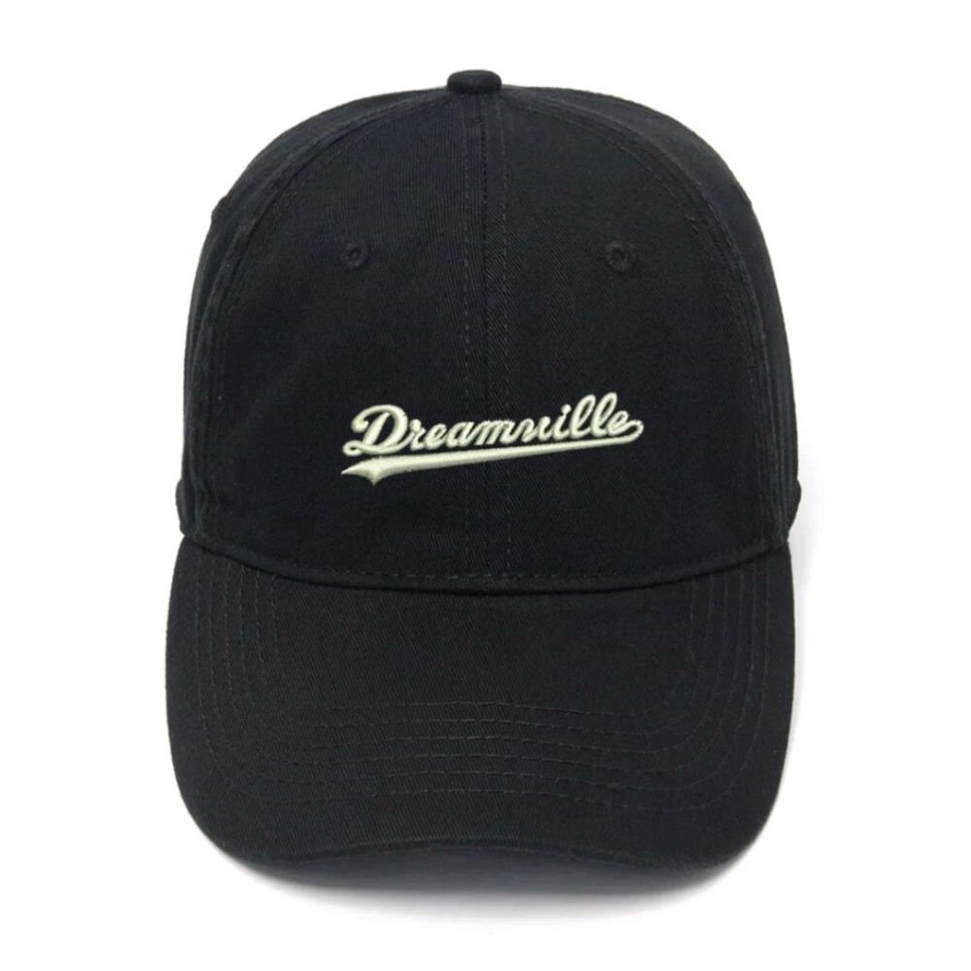 Dreamville Vibes: Black Velcro Back Hat With Urban Edge - Etsy