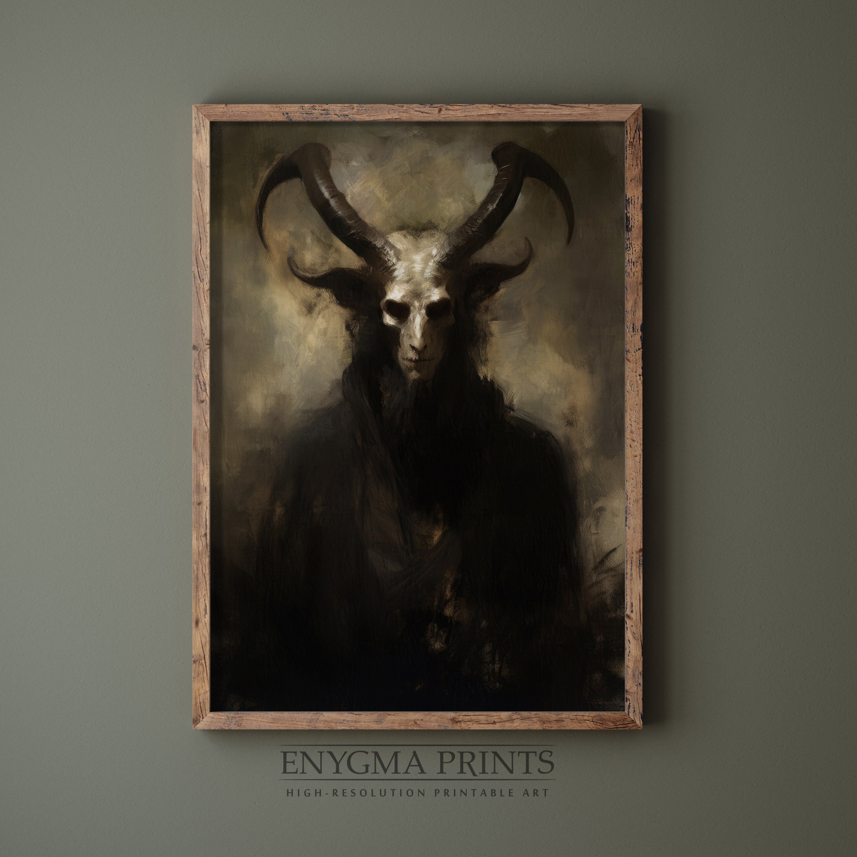 Baphomet Digital Oil Painting | Baphomet Portrait | Dark Gothic Art ...