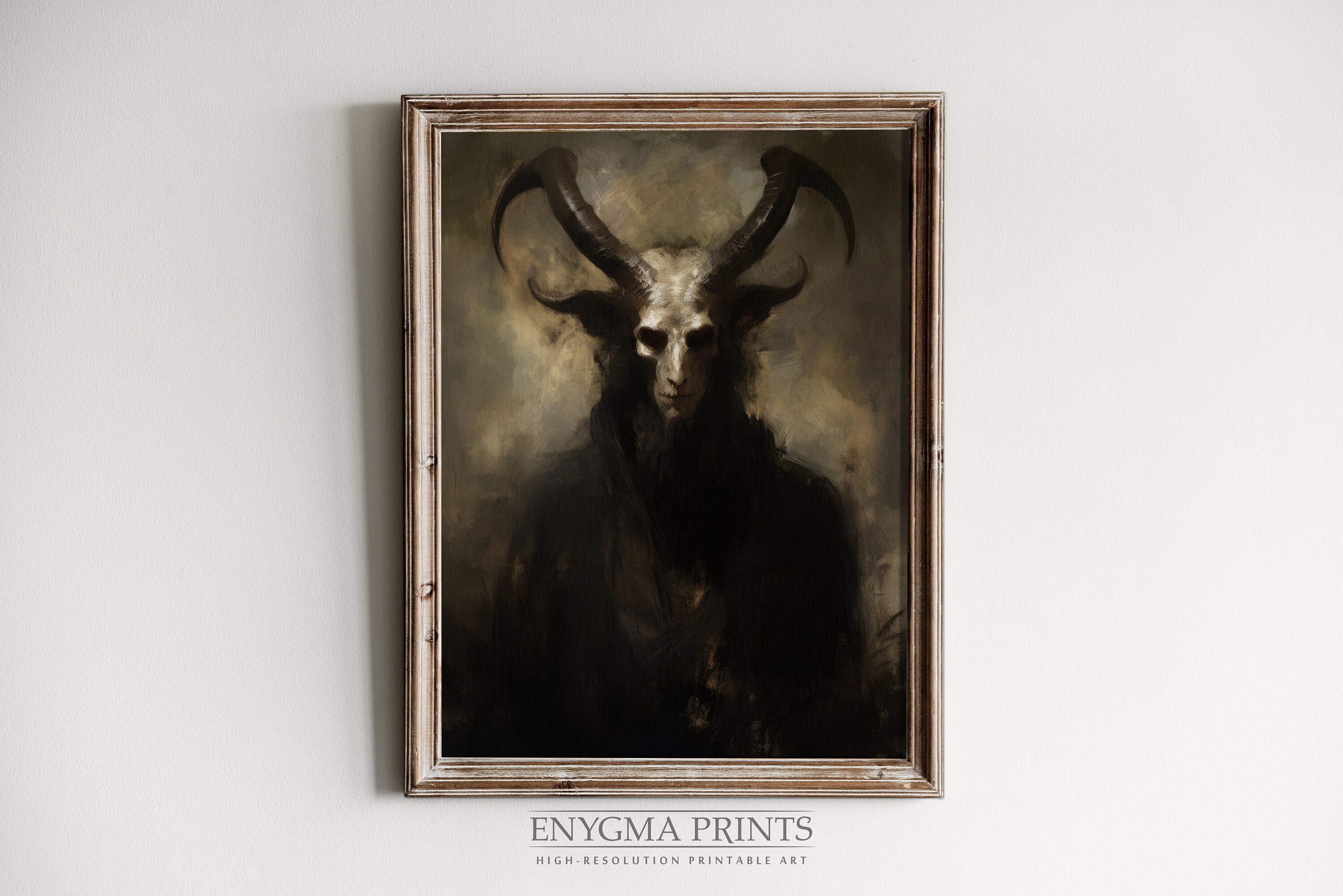 Baphomet Digital Oil Painting | Baphomet Portrait | Dark Gothic Art ...