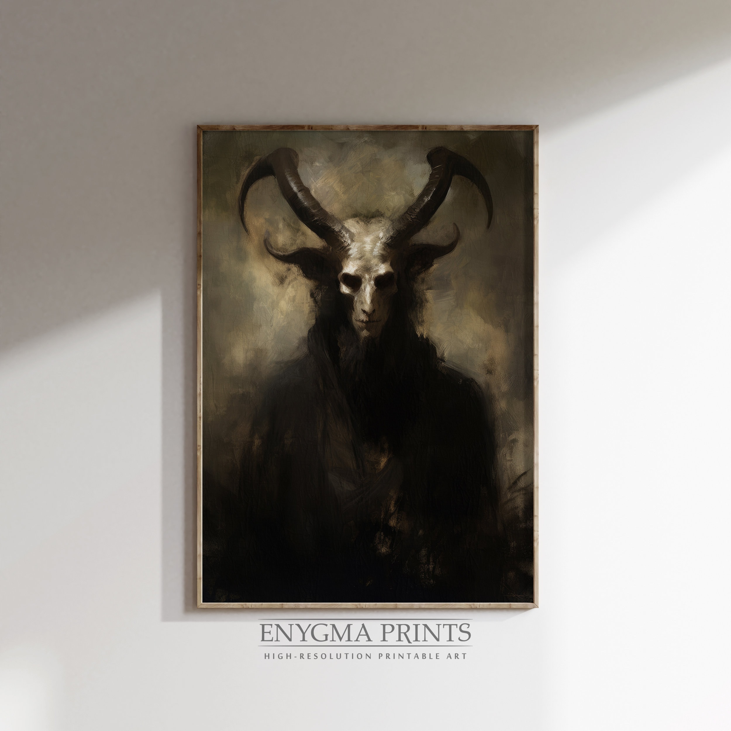 Baphomet Digital Oil Painting | Baphomet Portrait | Dark Gothic Art ...