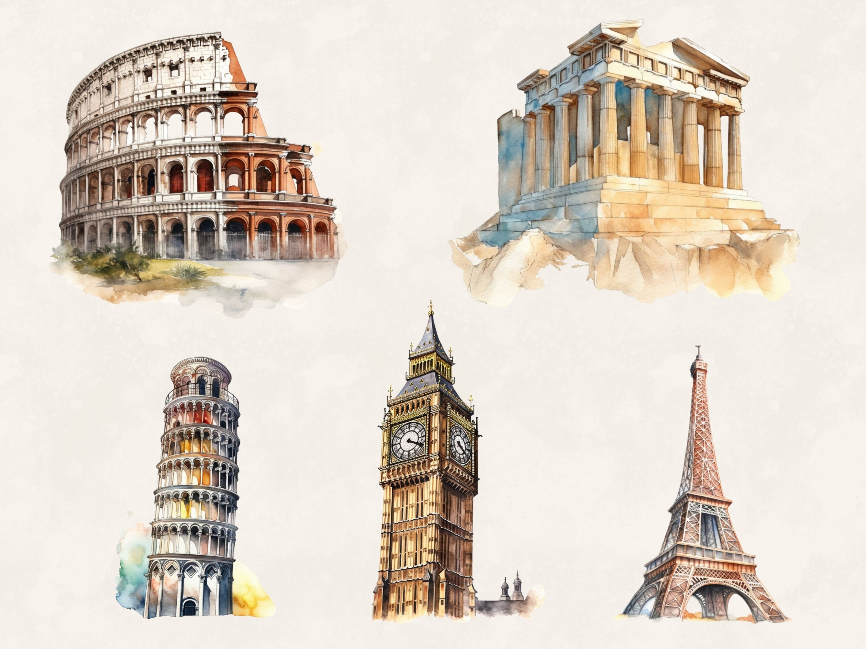 Ultimate Famous Landmarks Clipart Bundle Commercial Use - Etsy UK