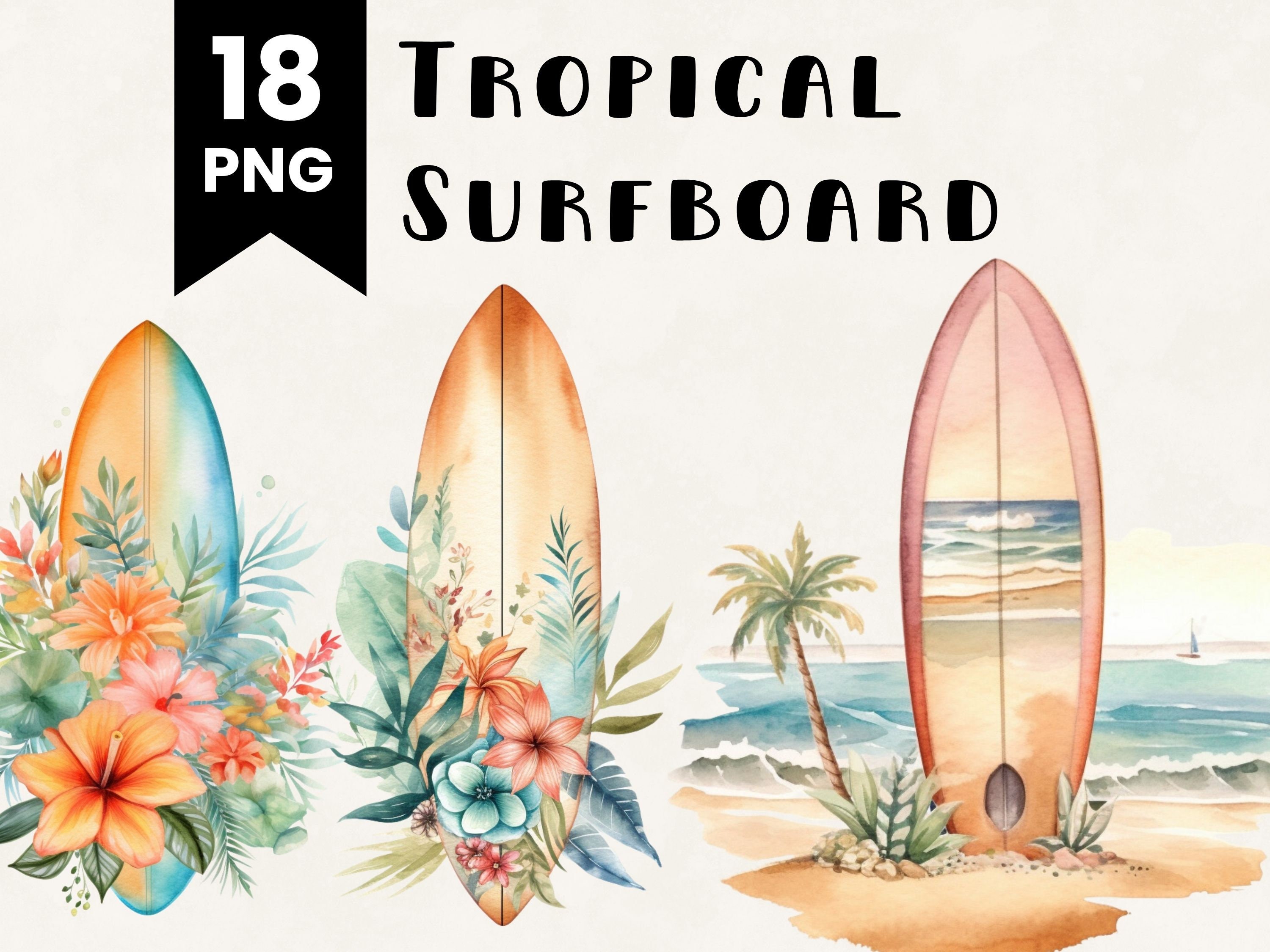 Surfplank Omtrek Vector Oceaan / Zee Golven Vector Gratis Clipart