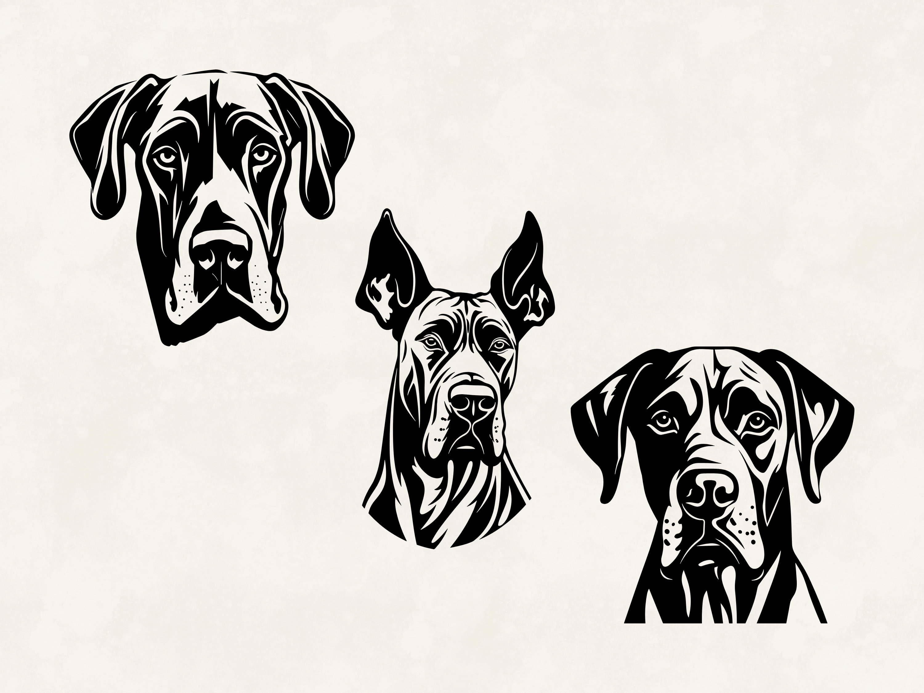Great Dane SVG Silhouette for Commercial Use SVG Bundle - Etsy