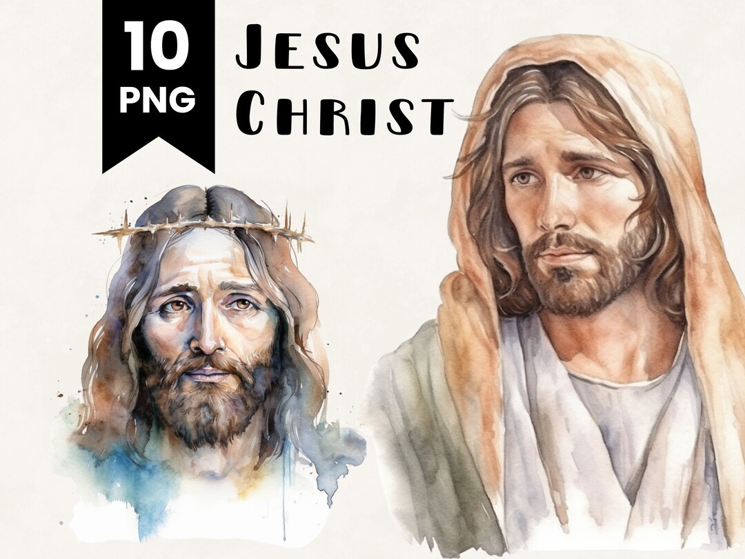 Jesus Christ Clipart Watercolor Illustration Commercial Use Digital ...