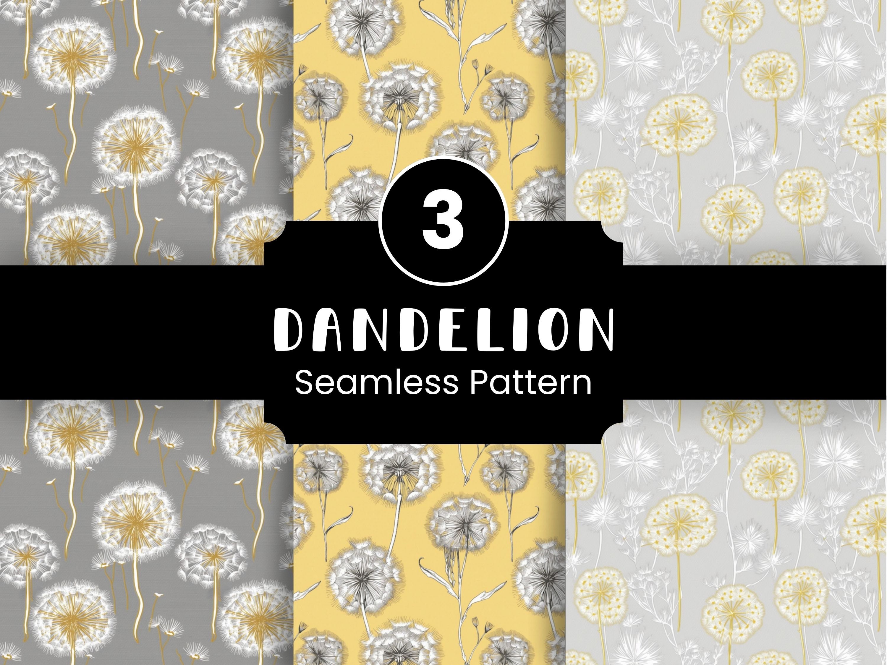 Dandelion Paper Pattern Downloadable Paper for Commercial Use - Etsy