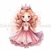 Cute Princess Clipart Watercolor Illustration Kids Clipart Commercial ...