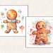 Watercolor Gingerbread Man Clipart: Nursery Illustration Bundle ...
