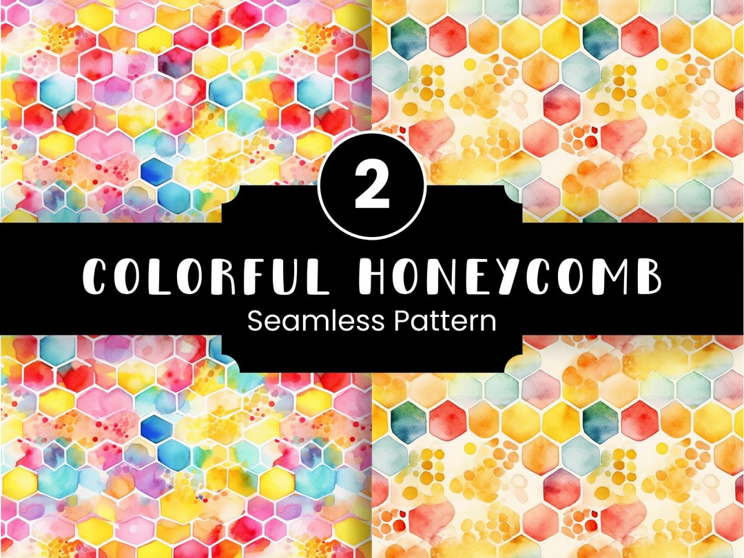 Abstract Honeycomb Downloadable Paper for Commercial Use Watercolor ...