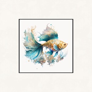 Magic Fish Clipart, Commercial Use, Watercolor Enchanted Fishes ...