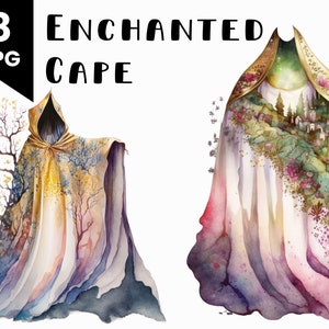 Magic Cape Print Art Magic Cape Illustration Commercial Use Watercolor ...