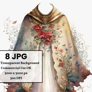 Magic Cape Print Art Magic Cape Illustration Commercial Use Watercolor ...