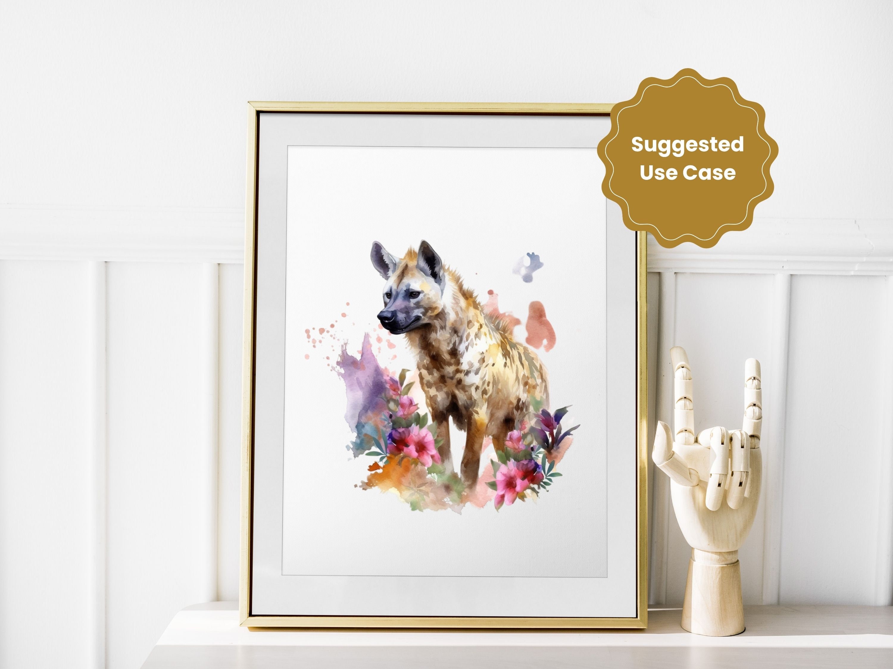 Hyena Clipart Bundle Commercial Use Watercolor Hyena in Field - Etsy