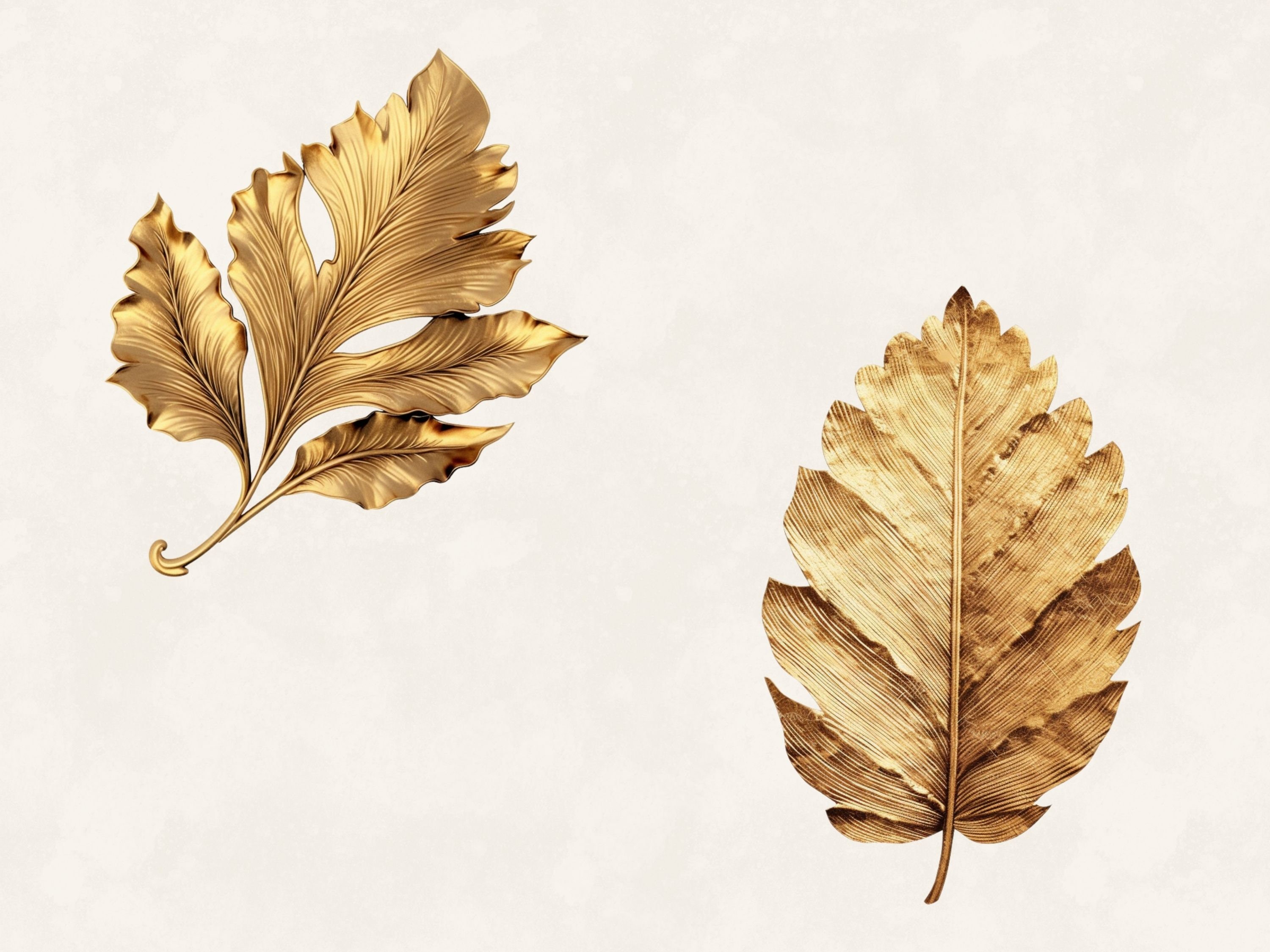 Gold Leaf Clipart Watercolor Illustration Commercial Use - Etsy