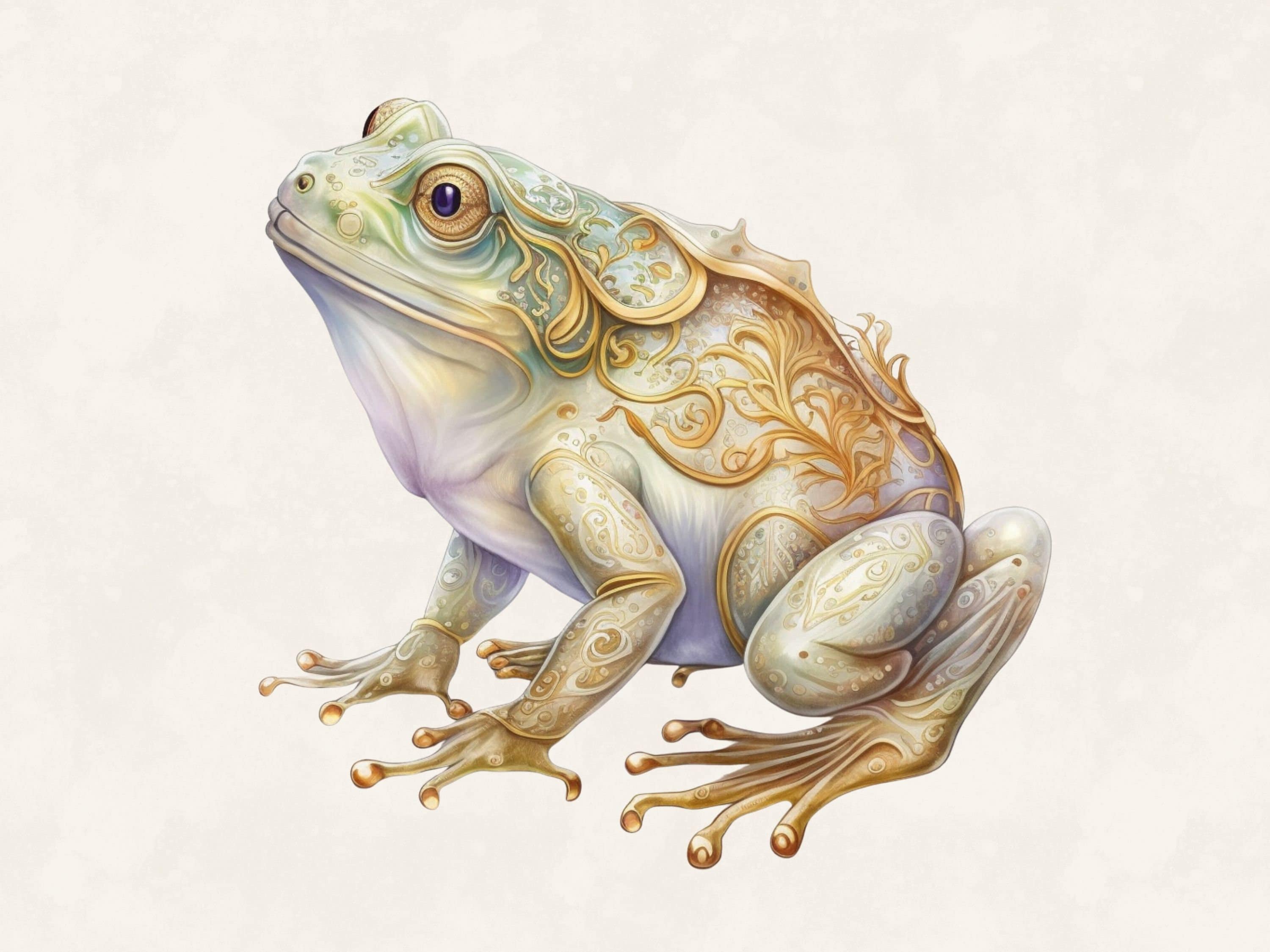 Magic Frog Print Art Enchanted Frog Illustration Commercial - Etsy