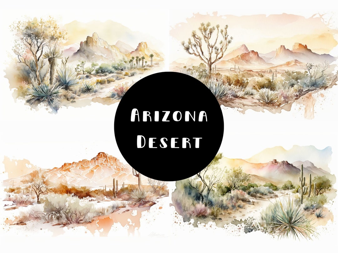 8 Arizona Desert Clipart Bundle Commercial Use Allowed Digital Design ...