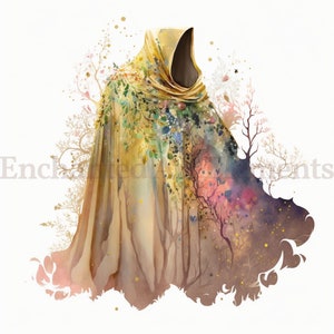 Magic Cape Print Art Magic Cape Illustration Commercial Use Watercolor ...