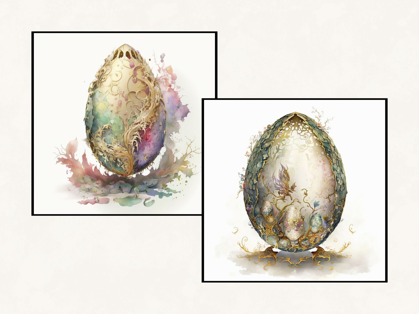 Magic Dragon Egg Clipart, Commercial Use, Watercolor Enchanted Dragon ...
