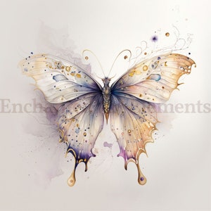 Enchanted Butterfly Print Art, Commercial Use Watercolor Butterfly ...