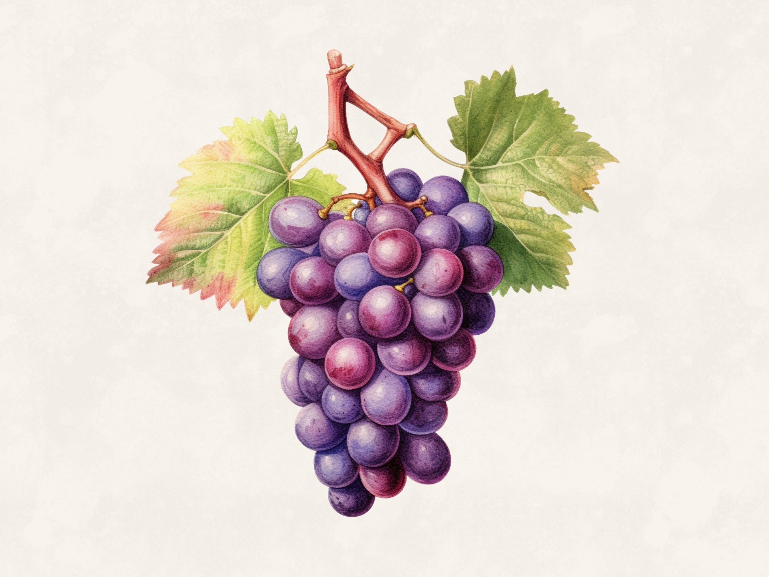 Grapes Clipart Bundle Commercial Use Watercolor Grape Fruit Digital ...