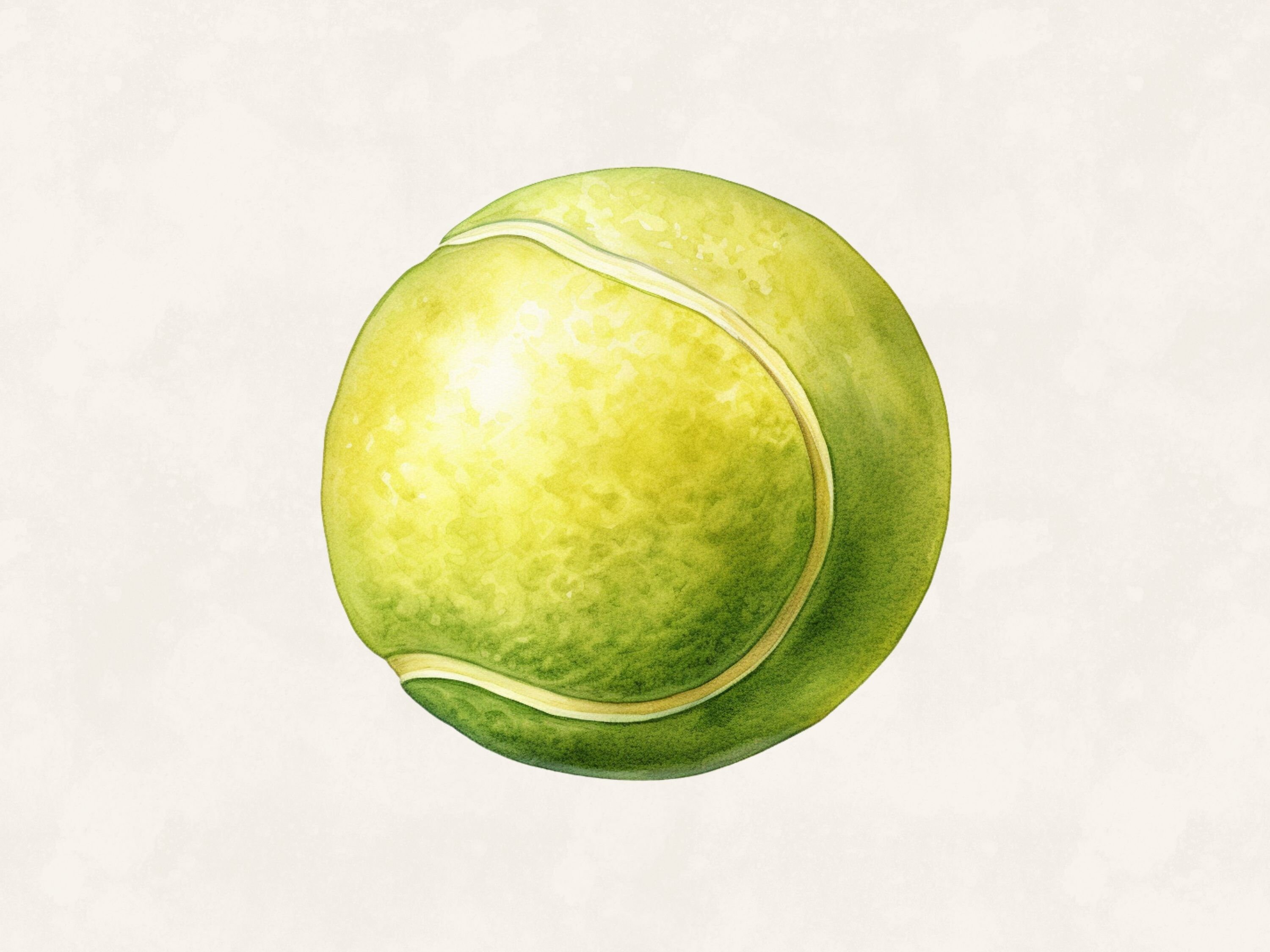 Watercolor Tennis Ball Clipart Bundle: Sports Design PNG Files (digital ...