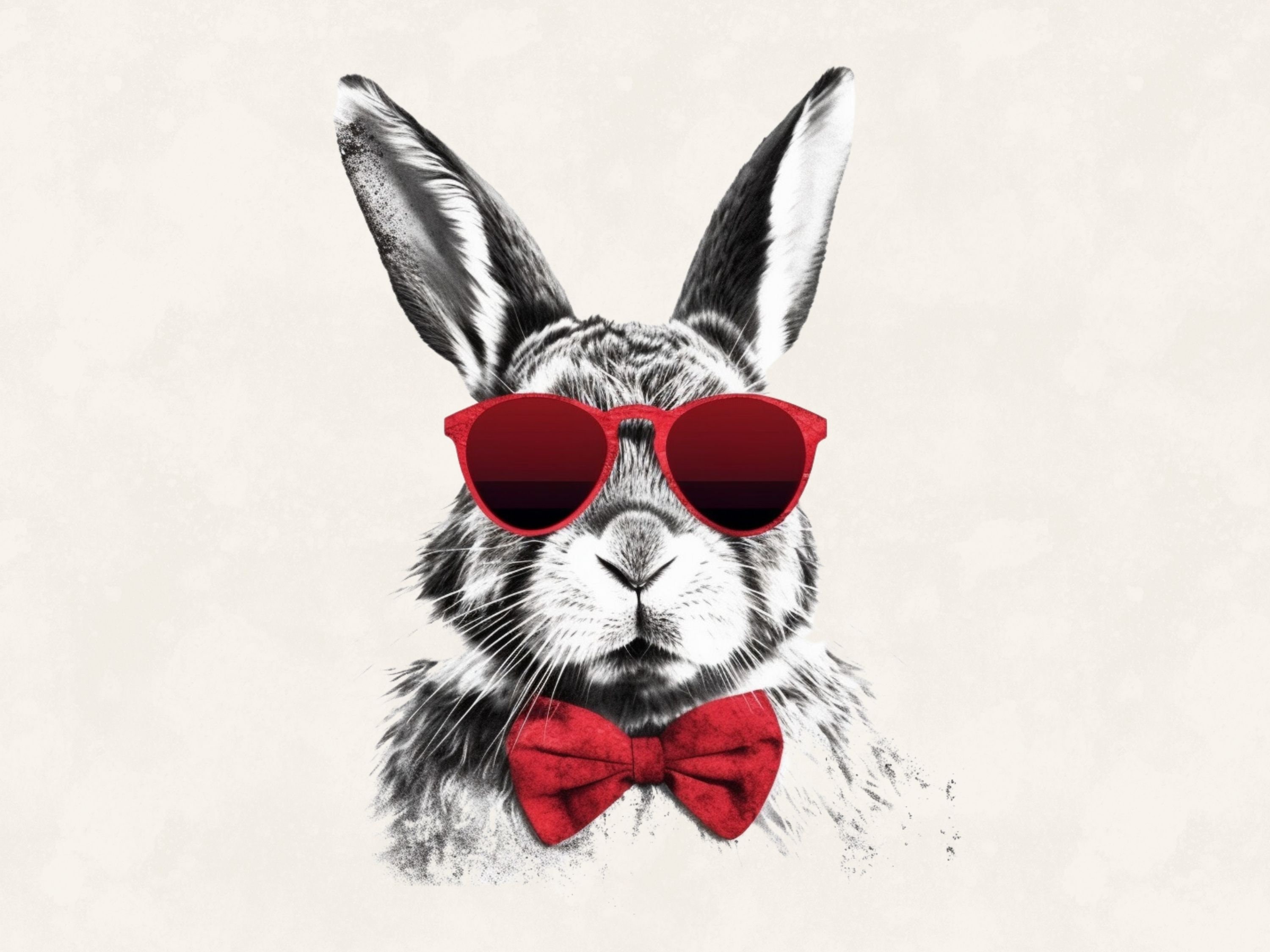 B&W Bunny Clipart Bundle Commercial Use Watercolor Digital Design ...