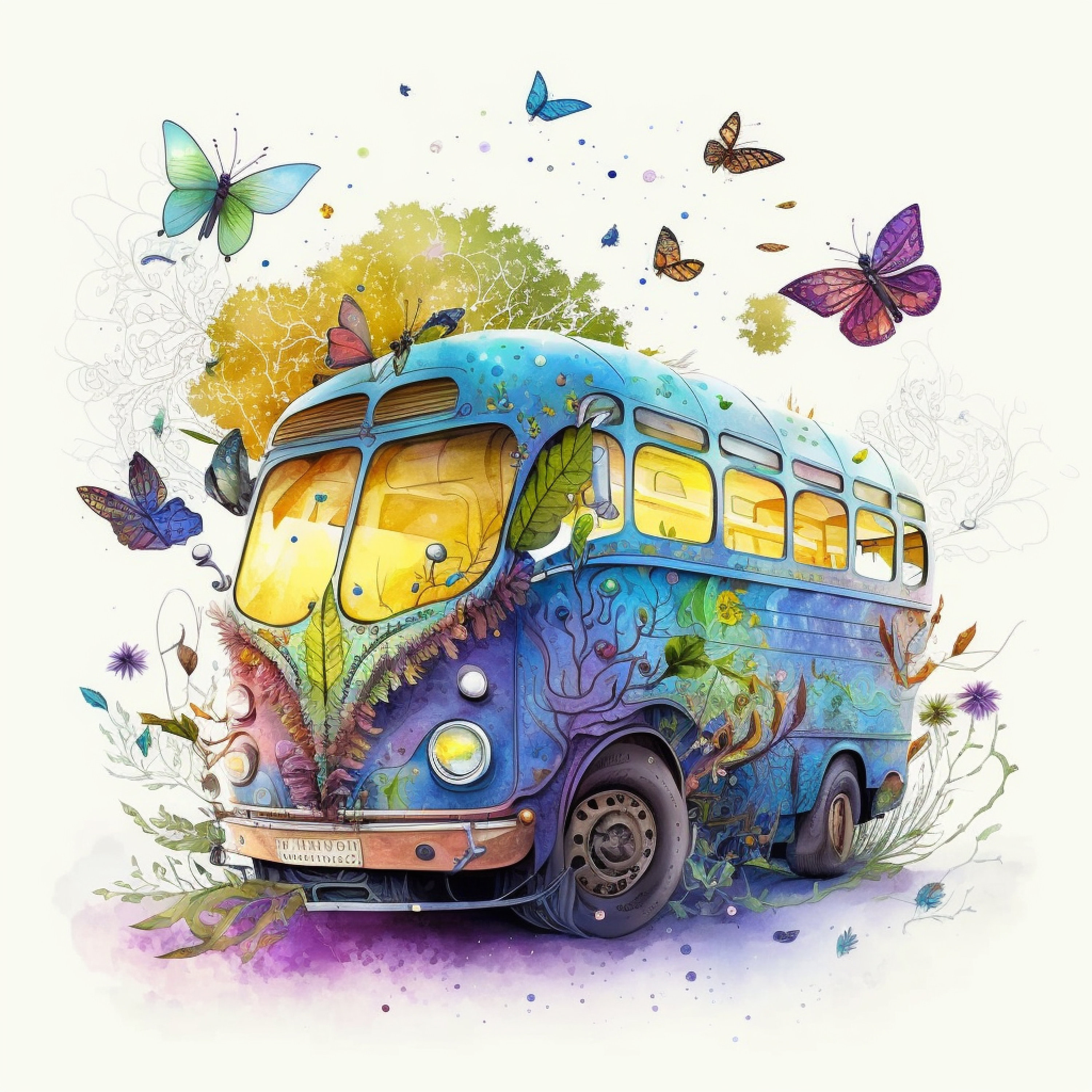 Magic School Bus Clip Art Illustration Design Bundle - Etsy Canada