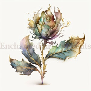 9 Magic Flower Illustration Commercial Use Watercolor Flower ...