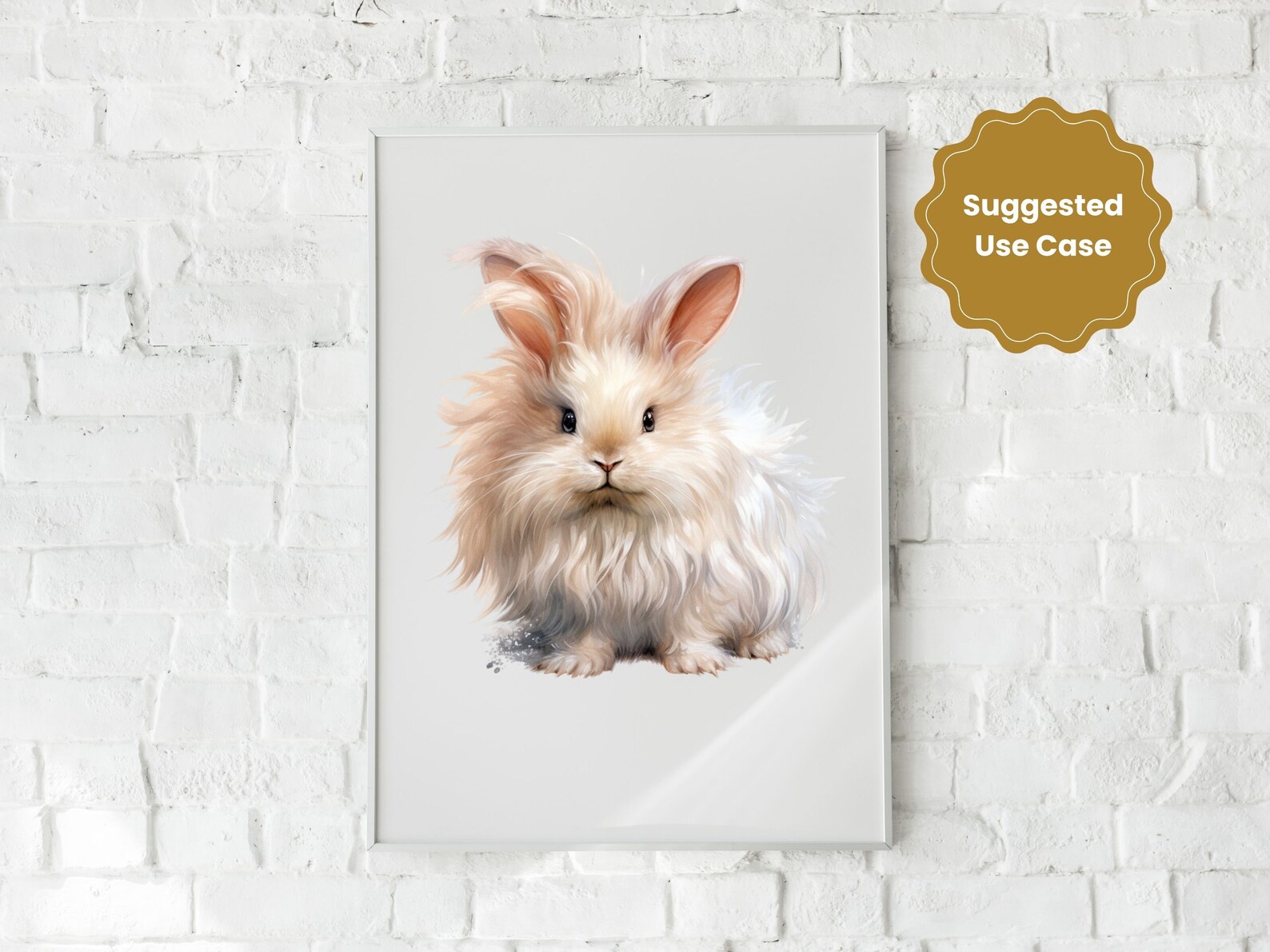 Angora Rabbit Watercolor Clipart: Commercial Use Digital Design ...