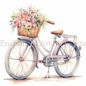 Vintage Bike Clipart Bundle Watercolor Commercial Use Digital Design ...