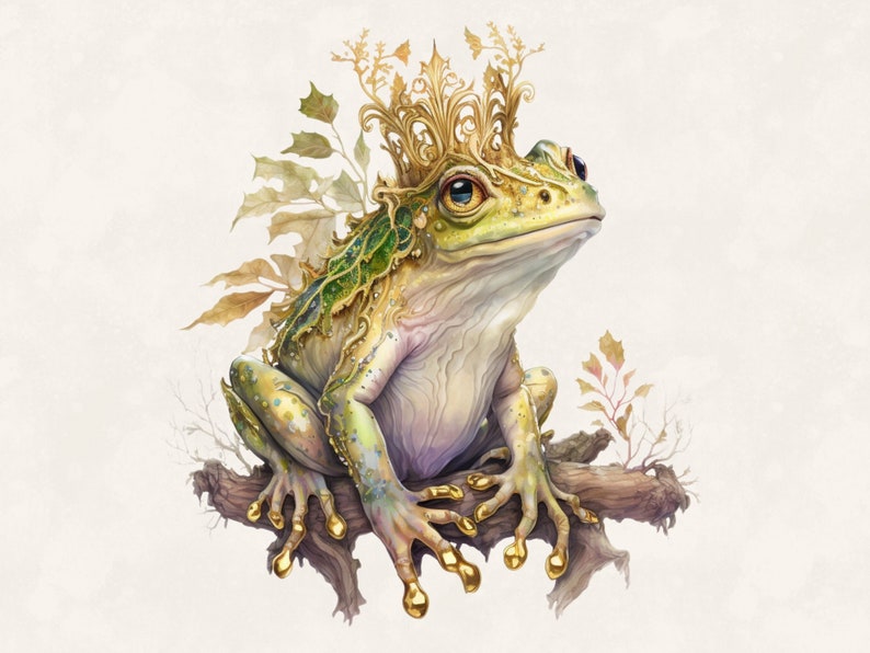 Magic Frog Print Art Enchanted Frog Illustration Commercial - Etsy