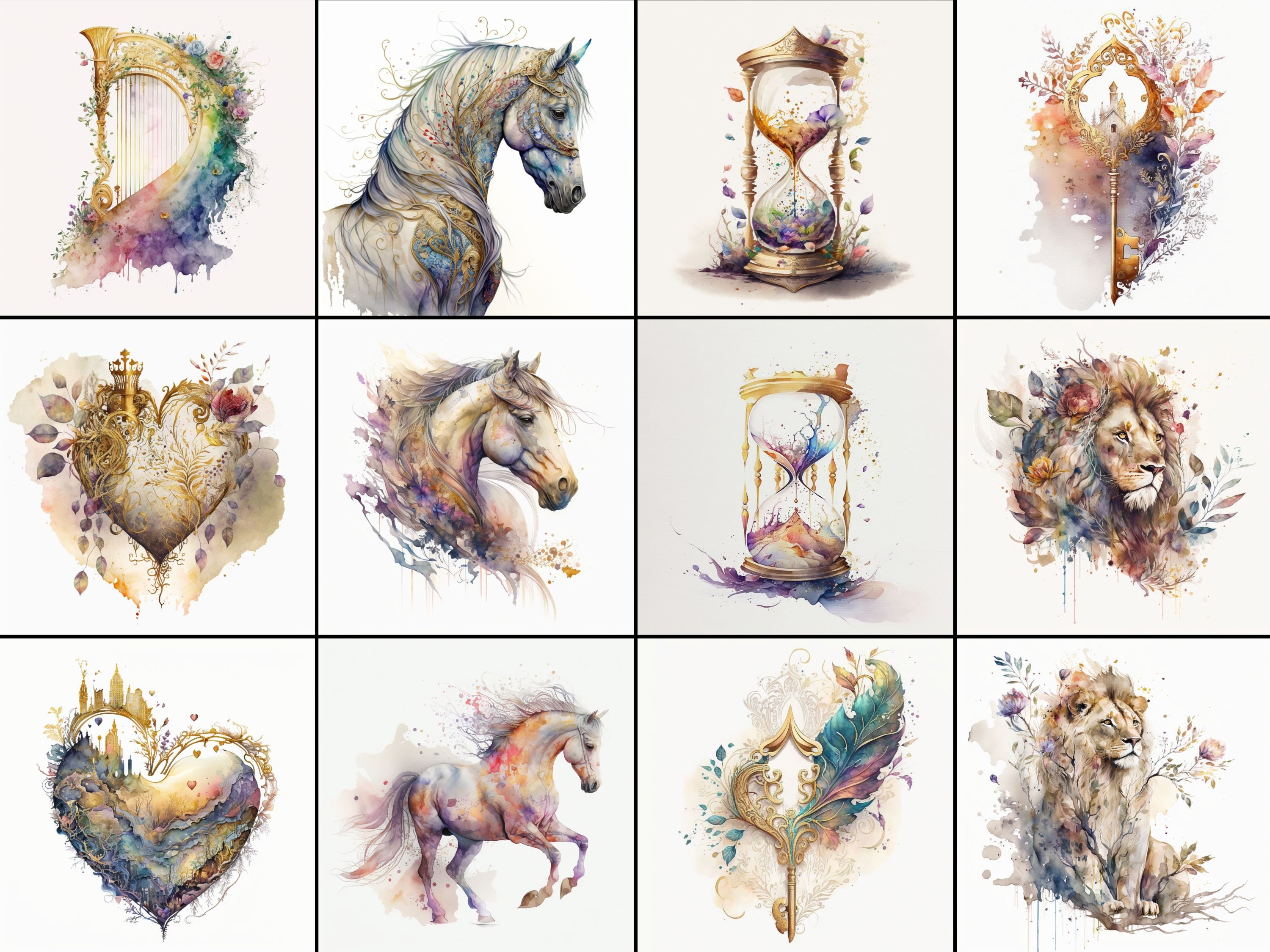 Enchanted Clipart Mega Bundle Watercolor Commercial Use - Etsy