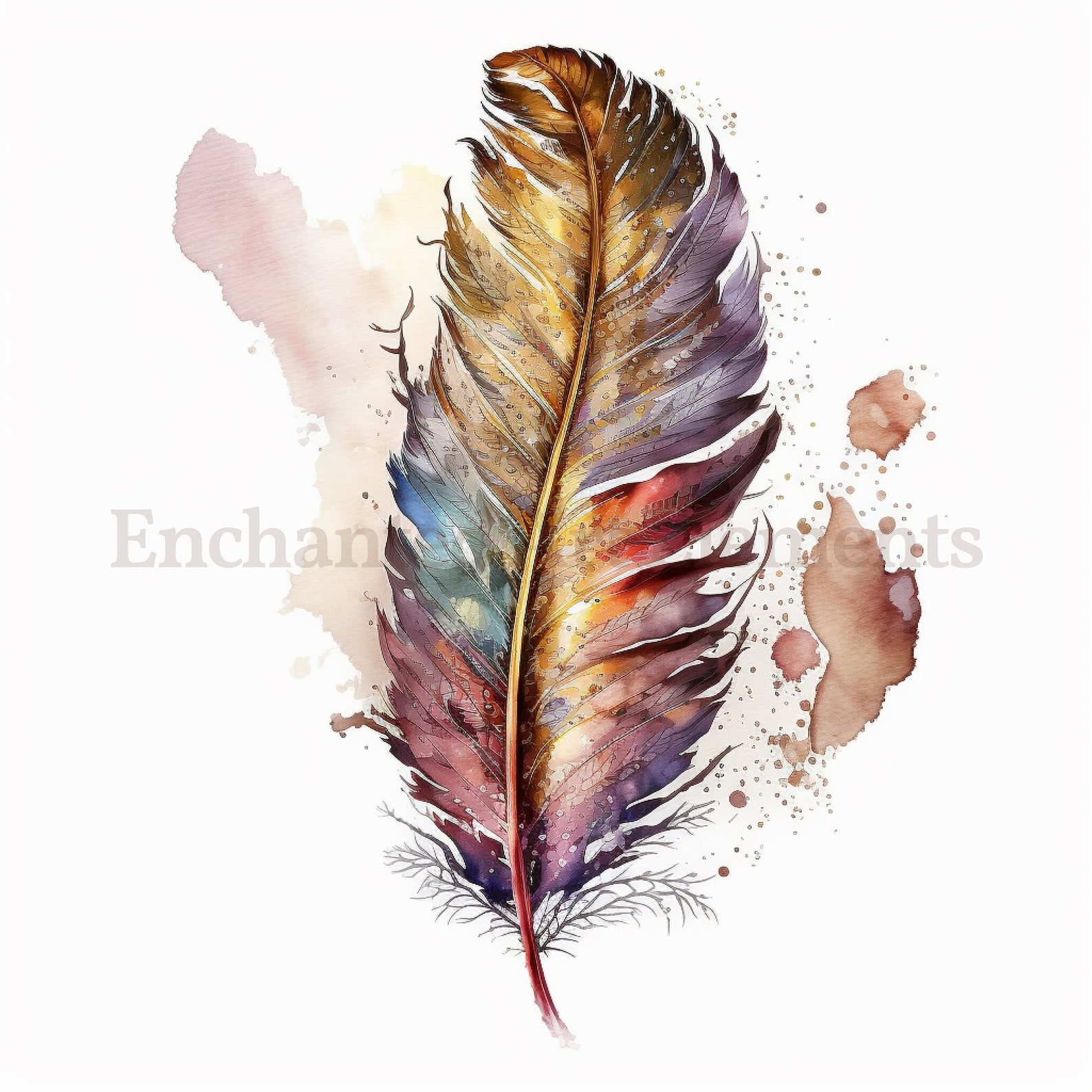 Enchanted Feather Art Prints Commercial Use Feather - Etsy