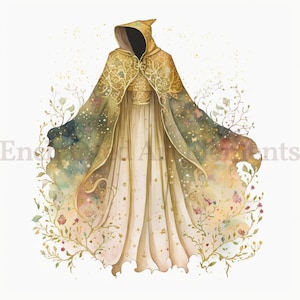 Magic Cape Print Art Magic Cape Illustration Commercial Use Watercolor ...